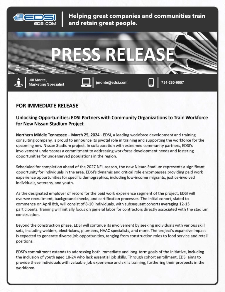 Workforce Development, Training & Consulting - EDSI